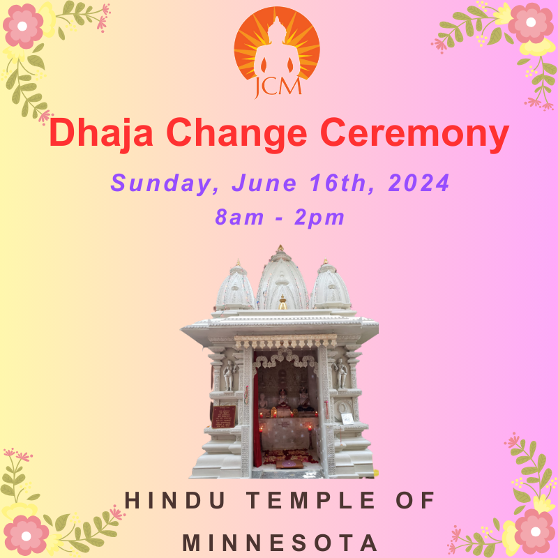 Dhaja Change Cerermony – June 2024 « Jain Center of Minnesota
